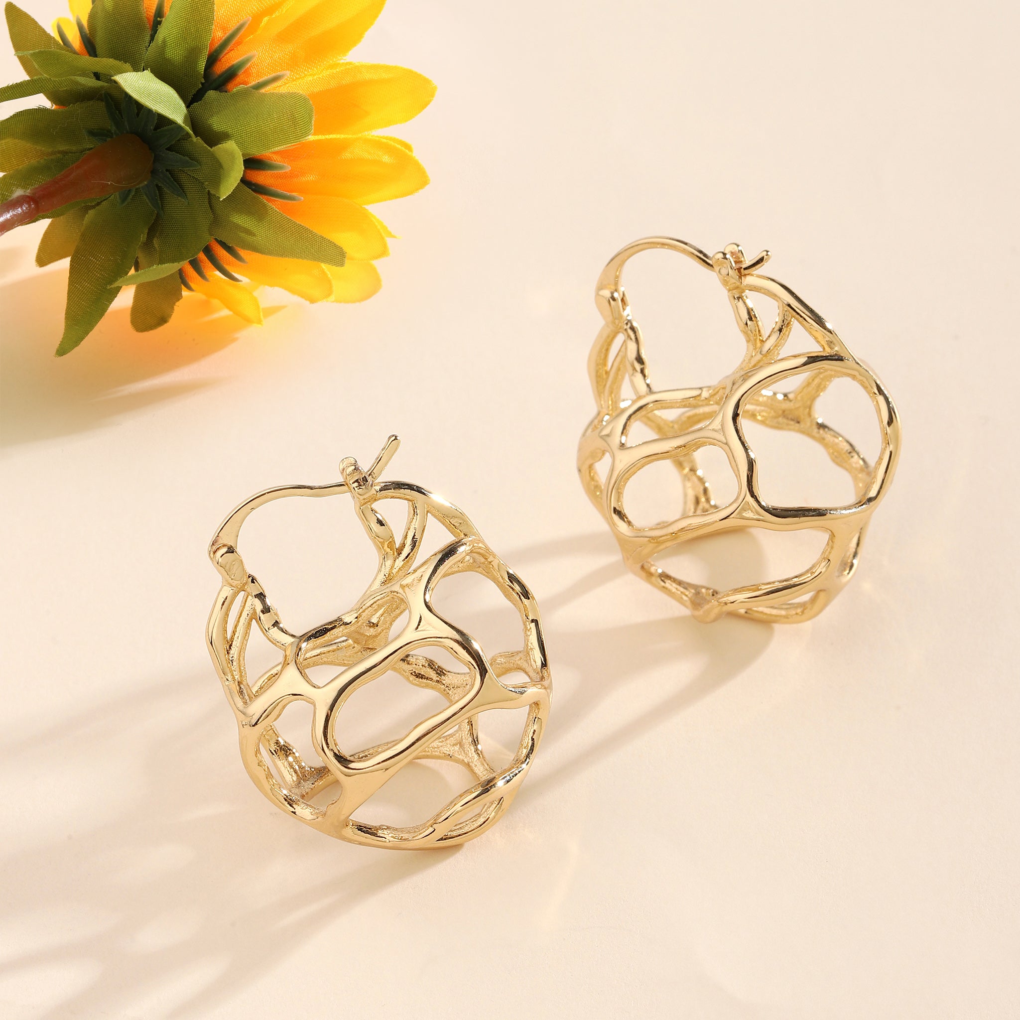 Abstract See Through Gold Earring | Salty – Salty Accessories