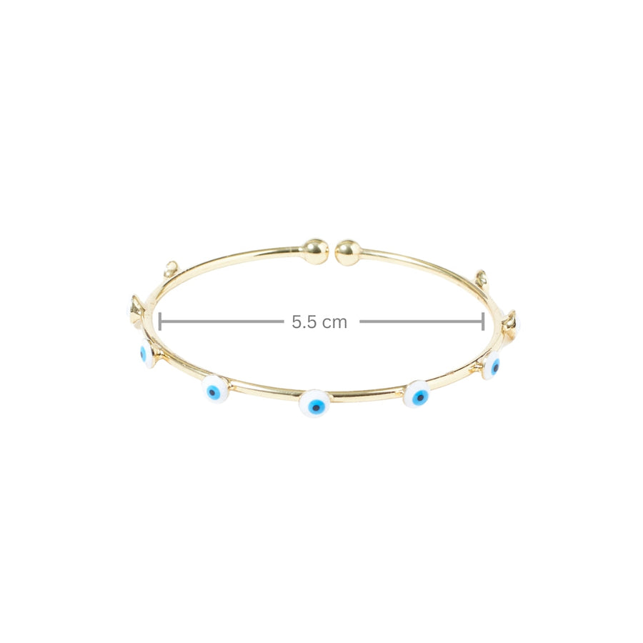 Elegant Evil Eye Bangle | Salty – Salty Accessories