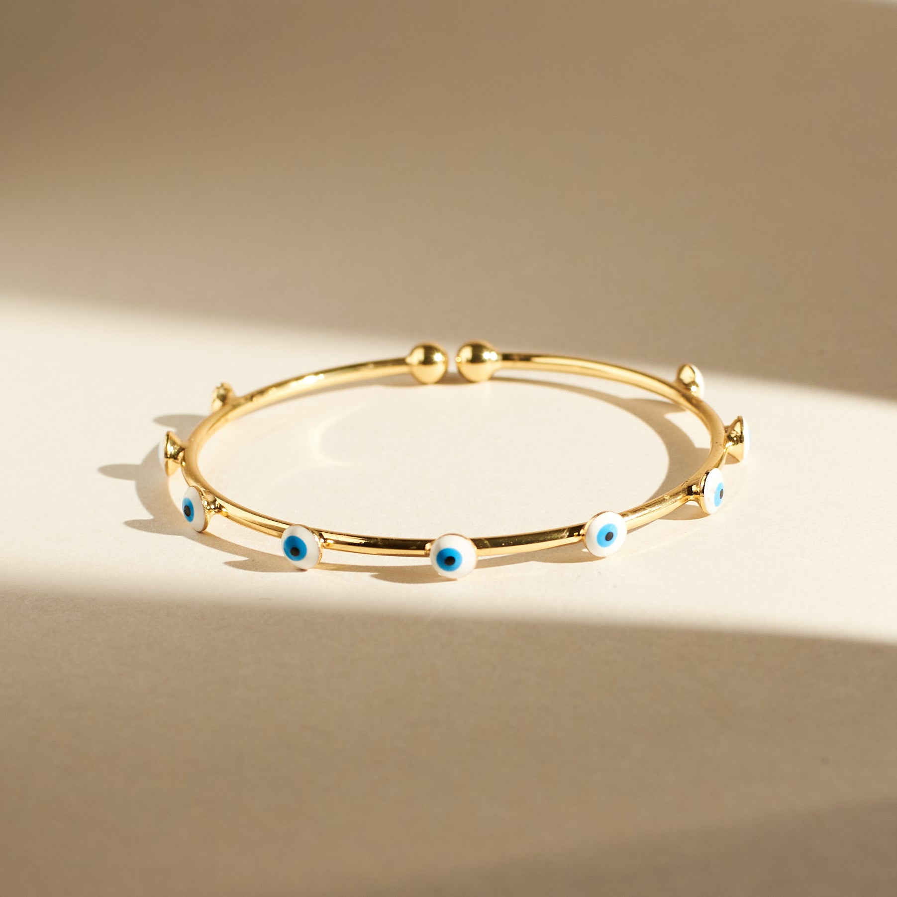 Elegant Evil Eye Bangle | Salty – Salty Accessories