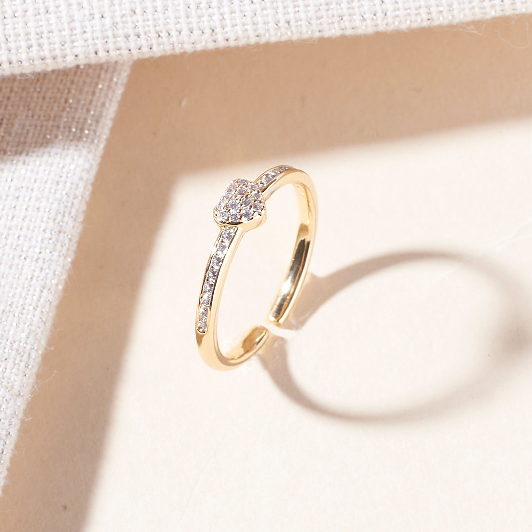 Zinnia Heart studded Gold Rings | Salty – Salty Accessories