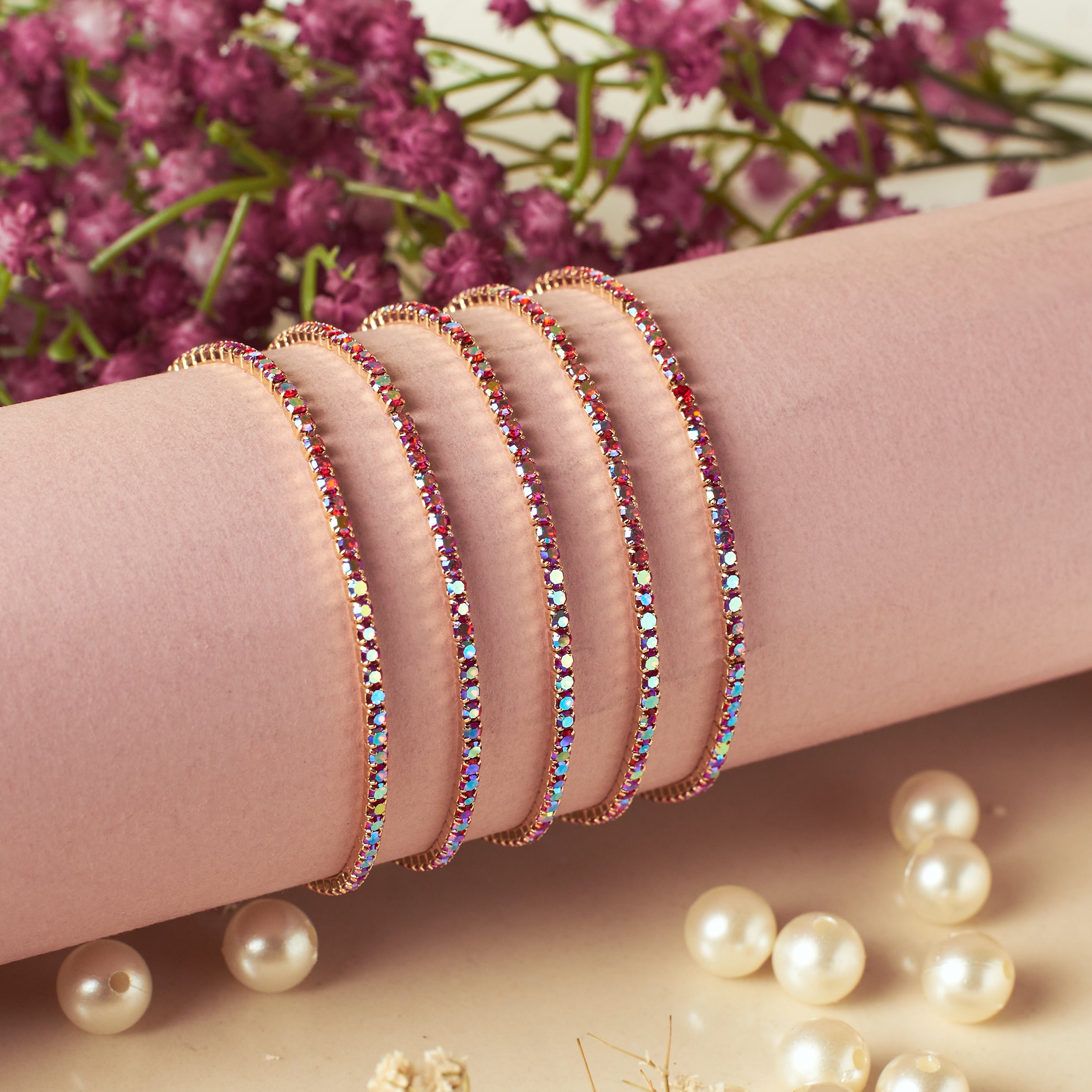 Crimson Noir Stretchable Bands (Set of 5) | Salty – Salty Accessories