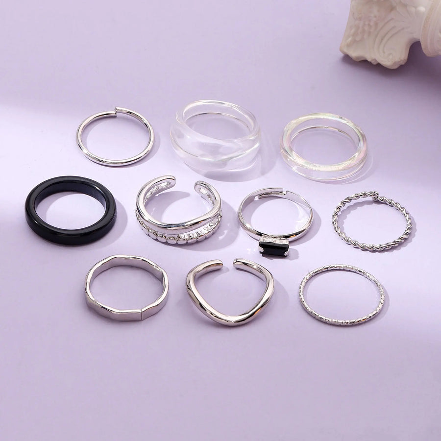 Set Of 10 Stackable Harmony Rings | Salty – Salty Accessories