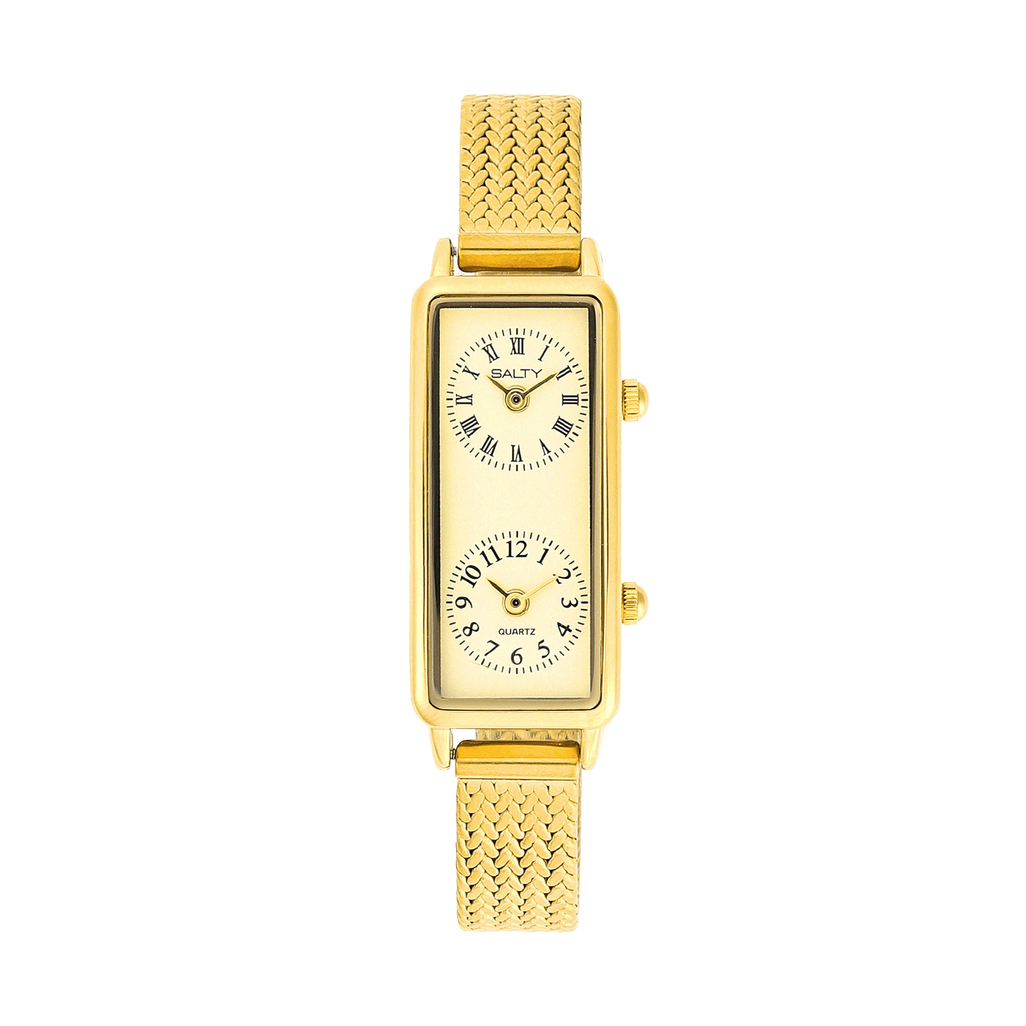 Vintage Rectangle Dual Time Zone Watch for Women | Salty – Salty ...