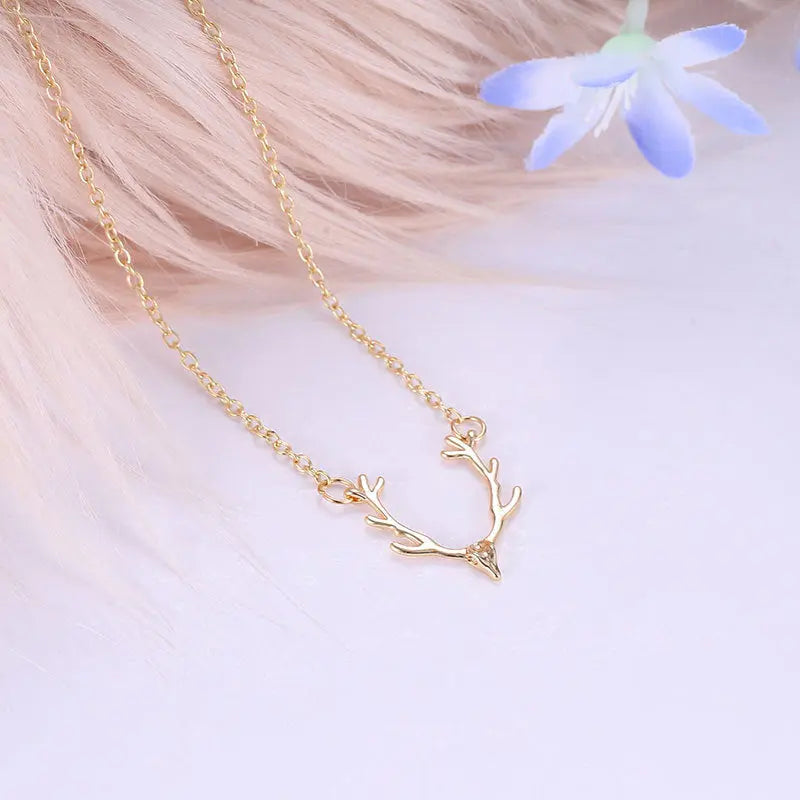 Deer Charm Necklace Gold – Salty Accessories
