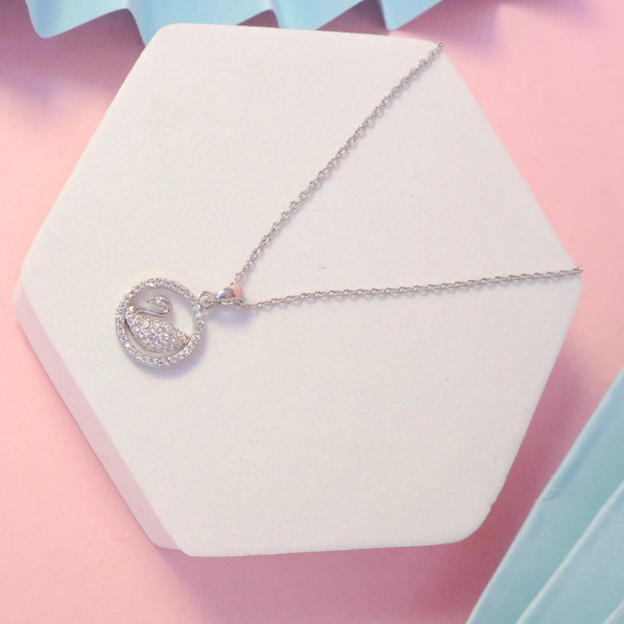Swan Circle Catcher Necklace | Salty – Salty Accessories